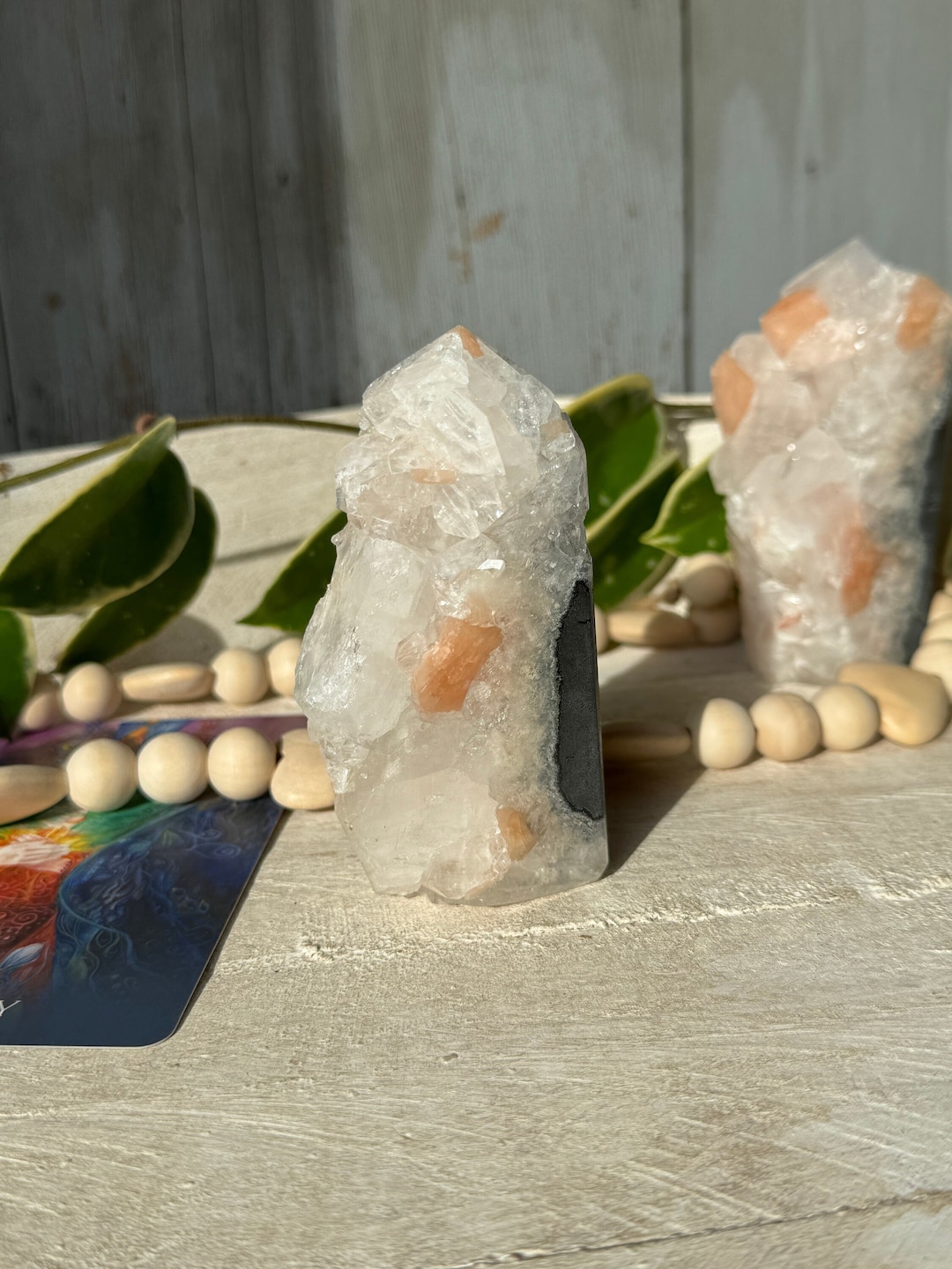 Unique Apophyllite With Stilbite Tower - Spiritual Decor - Lucid ...