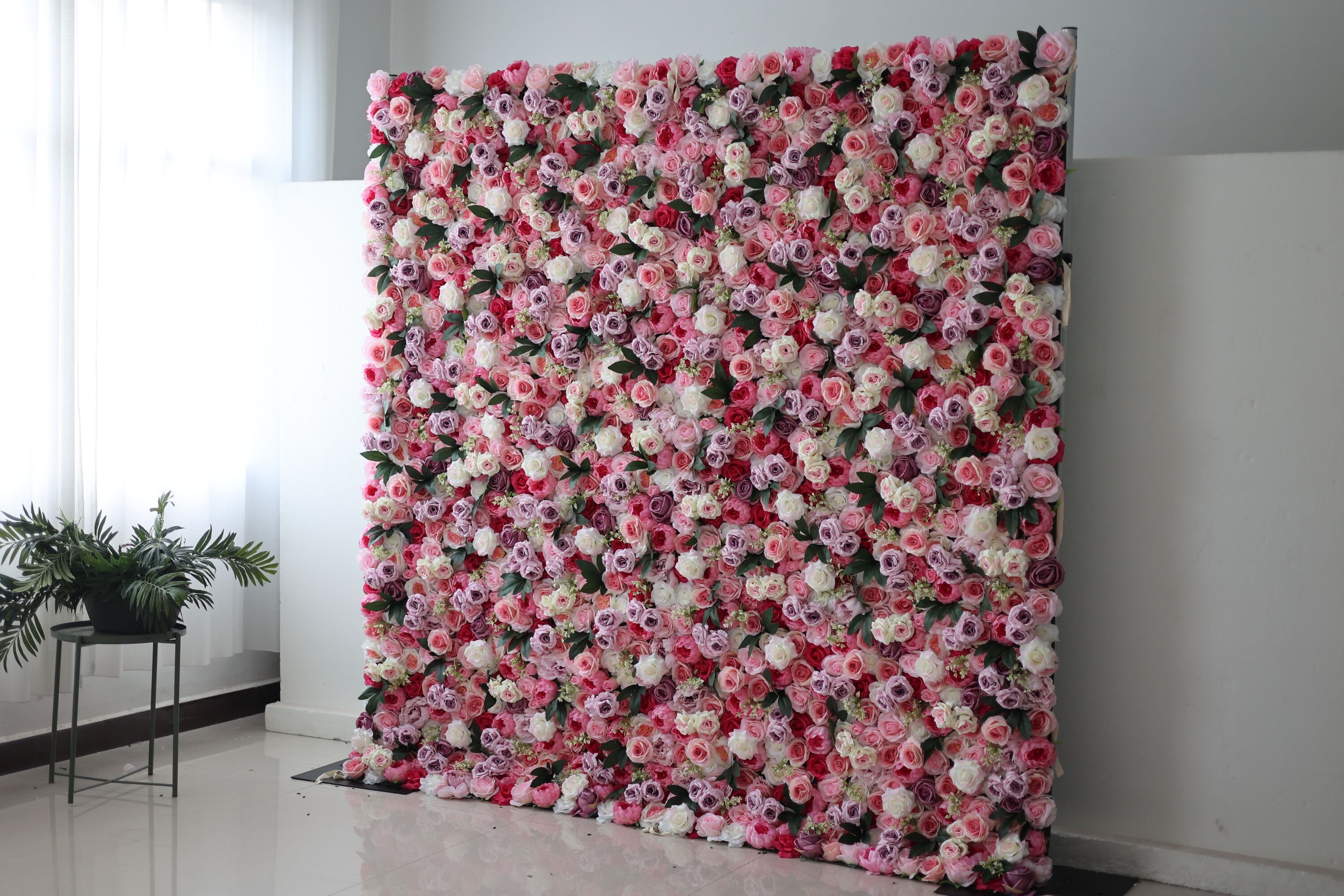 Red Pink White Rose Artificial Floral Panel Backgrop Rustic - Etsy