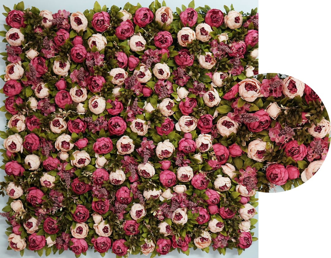 Red Blush Flower Backdrop Wall for Bridal Shower Event Birthday Party ...