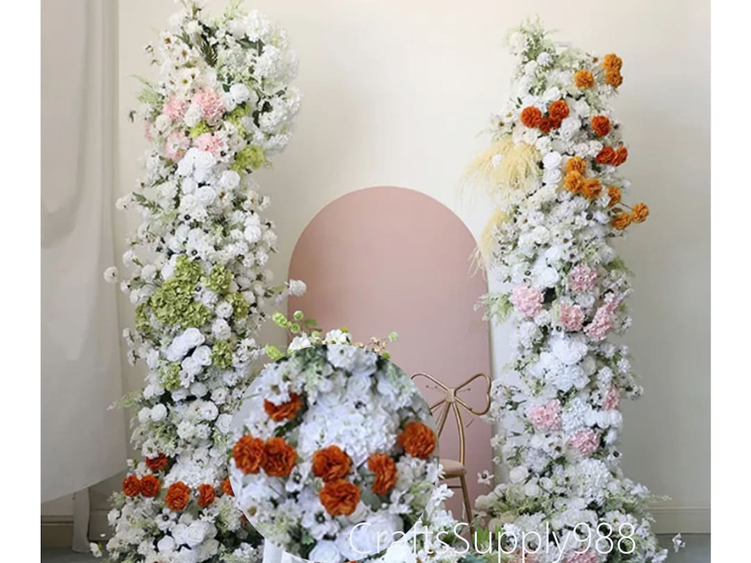 5D Wedding Arch Colorful Flower Artificial Floral,wildflower Flower Row ...
