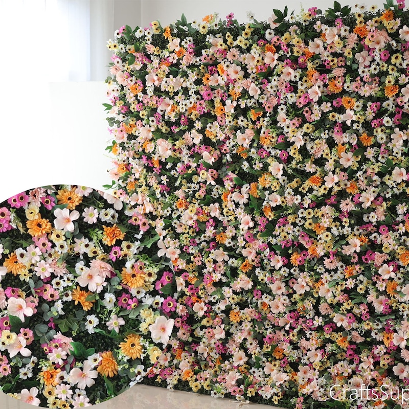 Artificial Colorful Flower Backdrop - Etsy
