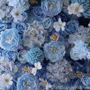 Beautiful Design 40x60cm Artificial Blue Series Flower Wall Backdrop ...