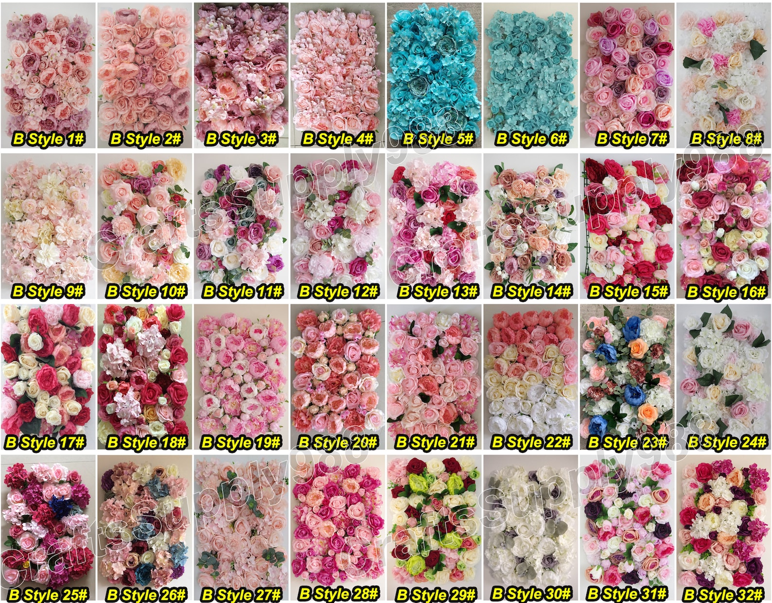 40*60cm Royal Blue Hydrangea Roses,artificial Flower Wall,backdrop for ...