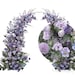 Purple Rose Hydrangea Artificial Wedding Floral Row Archway,flower Row ...