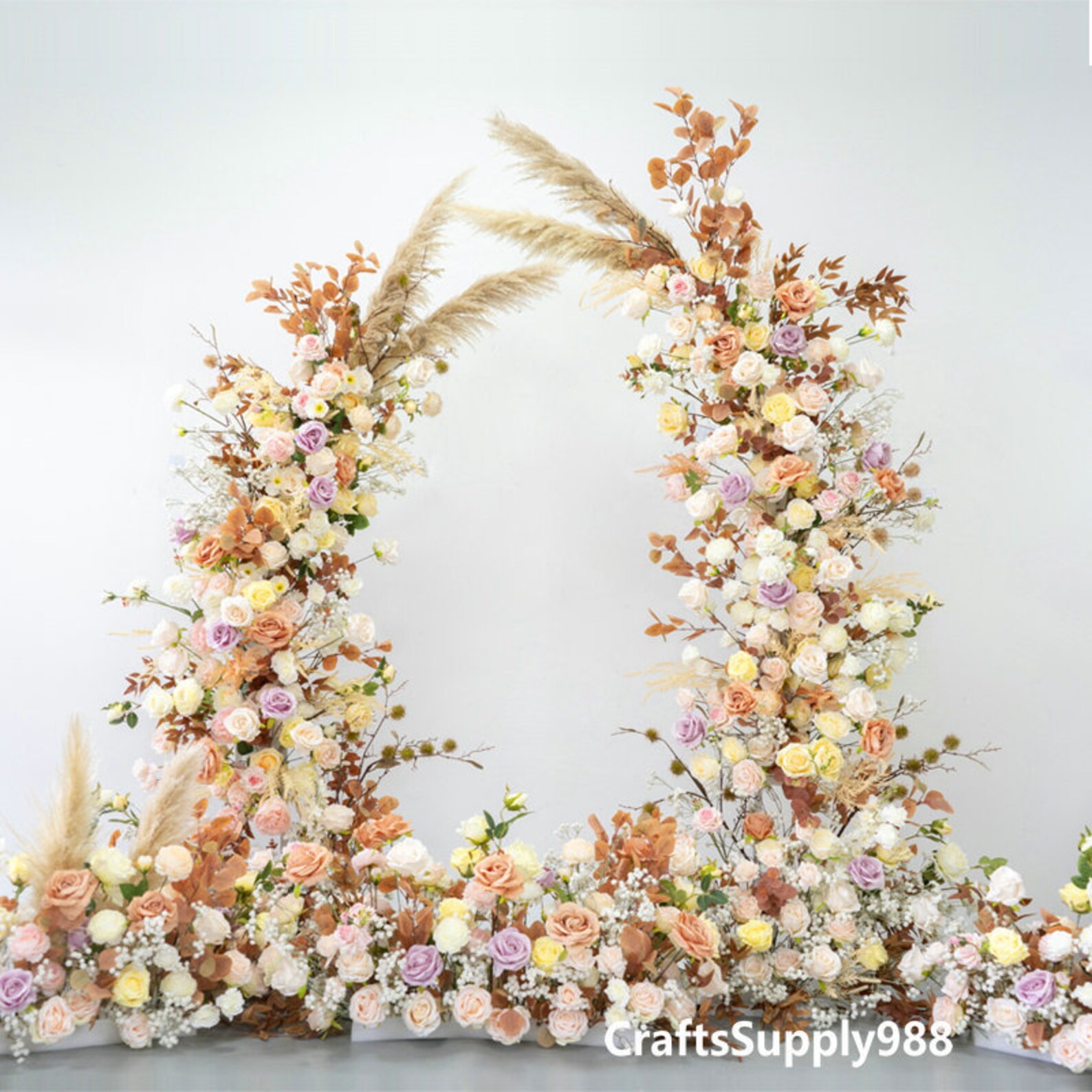 Lavendel Elfenbein Beige Tan Hochzeit Torbogen Blume ...