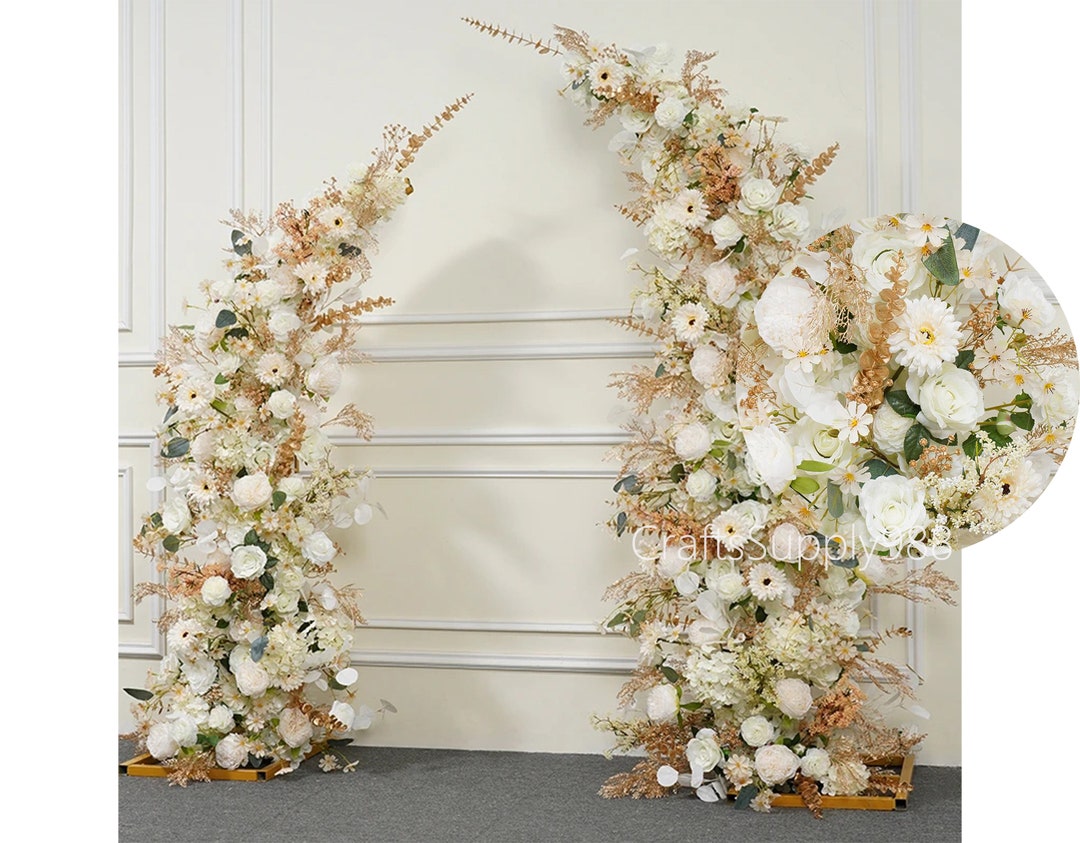 Rose Leaf Wedding Archway Flower,moon Shape Flower Row Arrrangement ...