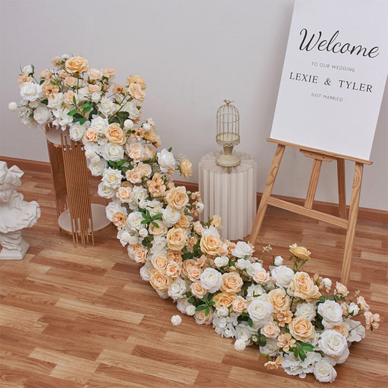 Extremely Realistic Luxury Artificial Flower Row,austin Cabbage Roses ...