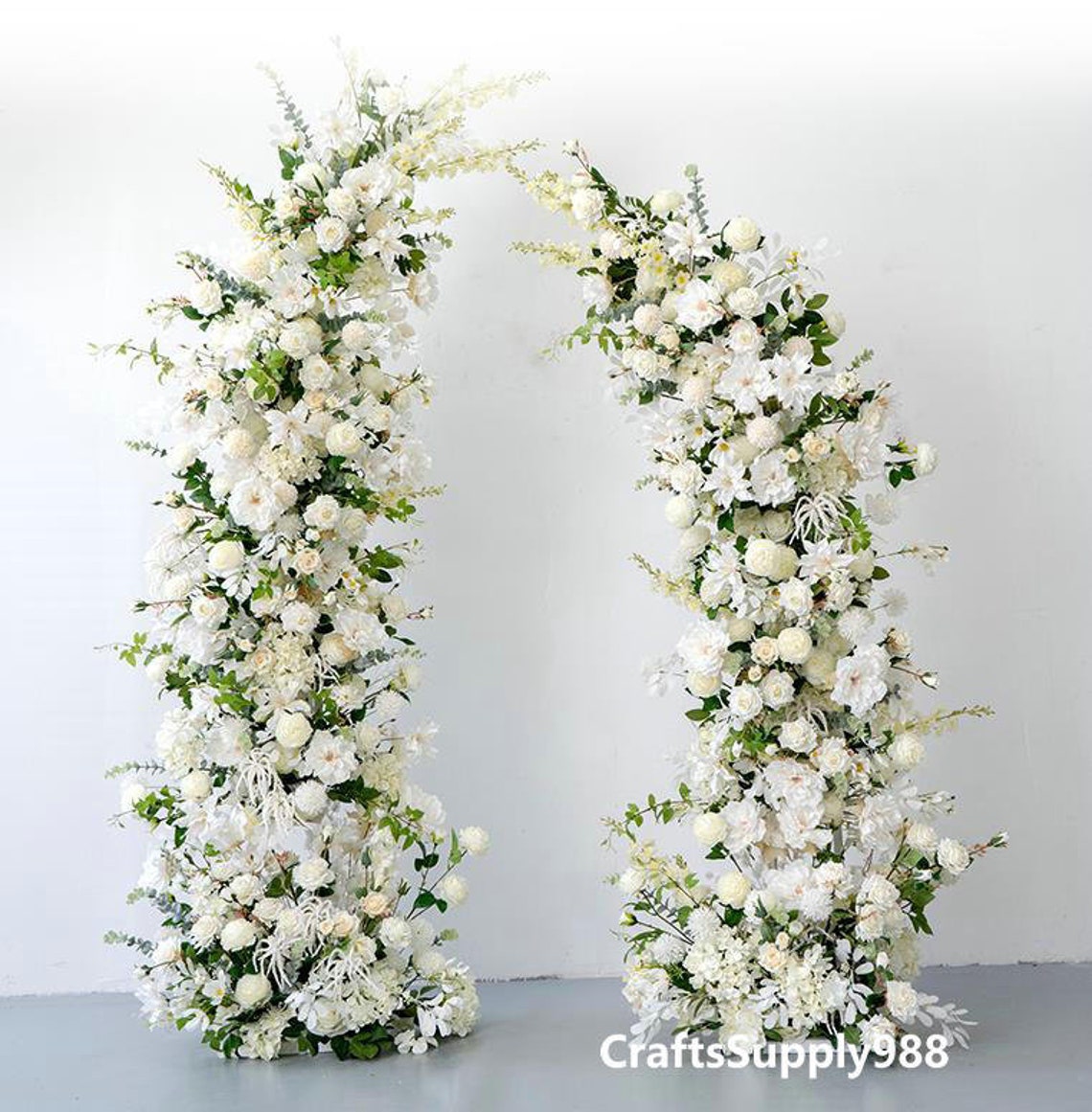 Wedding Archway Artificial Ivory Rose Floral Rowflower Row - Etsy