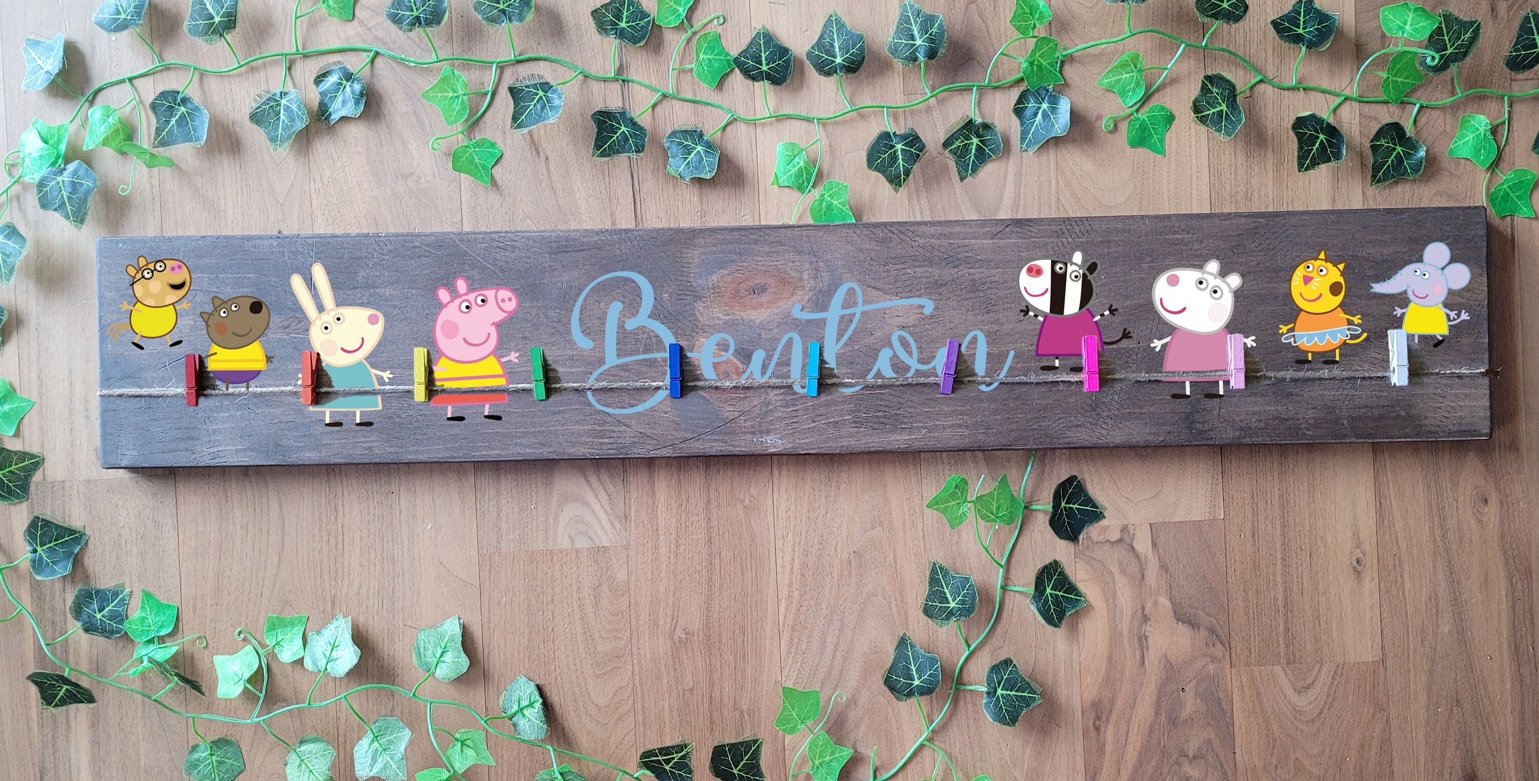 Personalized Peppa Pig With Friends Sign Personalized Name Sign Kids ...