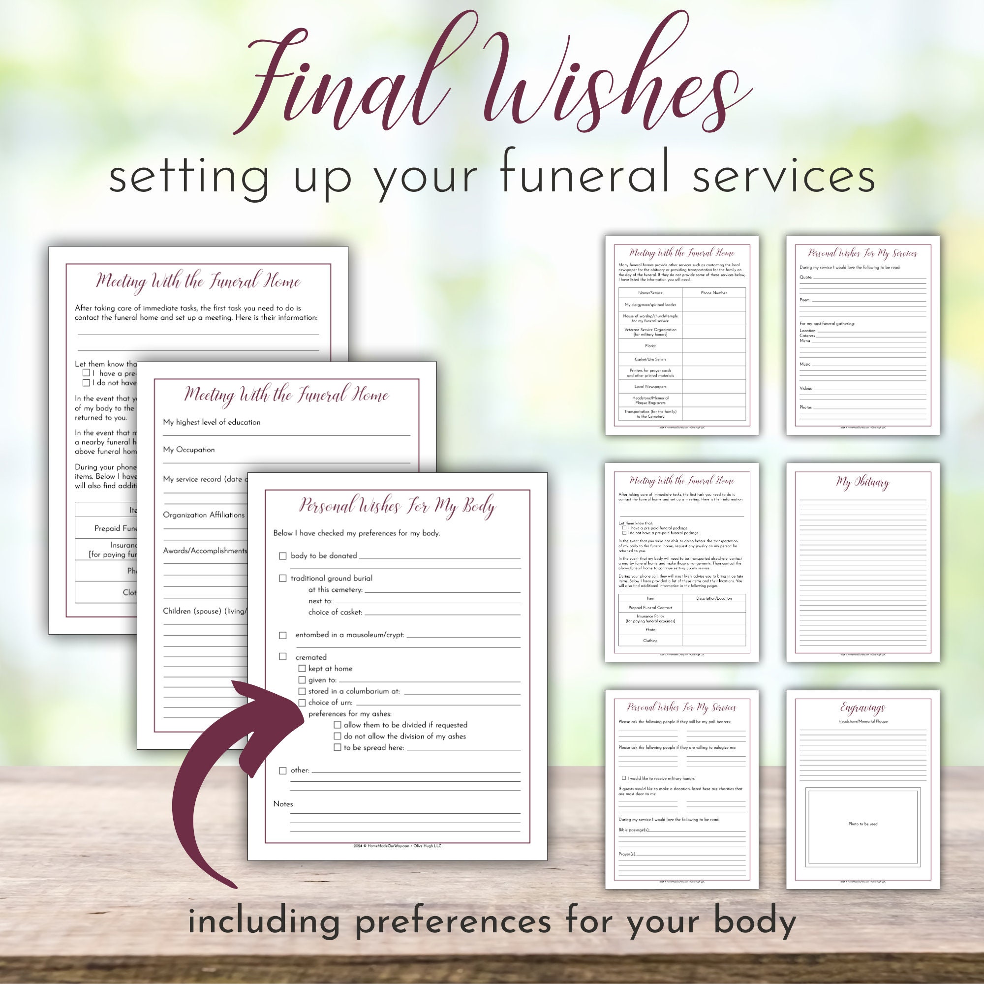 After I Am Gone Planner Printable and Fillable End of Life Binder Plan ...