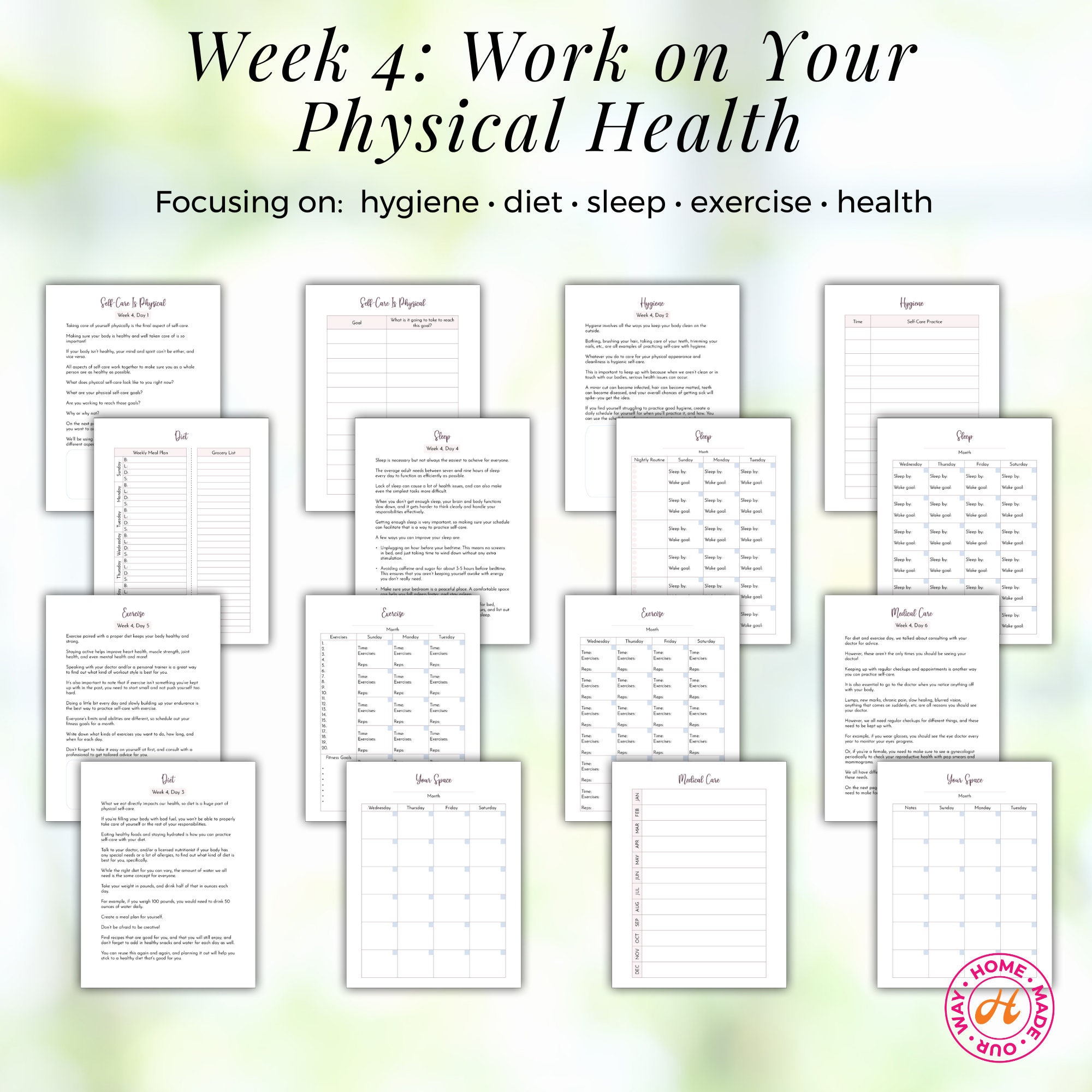 Self-care Workbook to Better Yourself Self-love Journal Mental Health ...