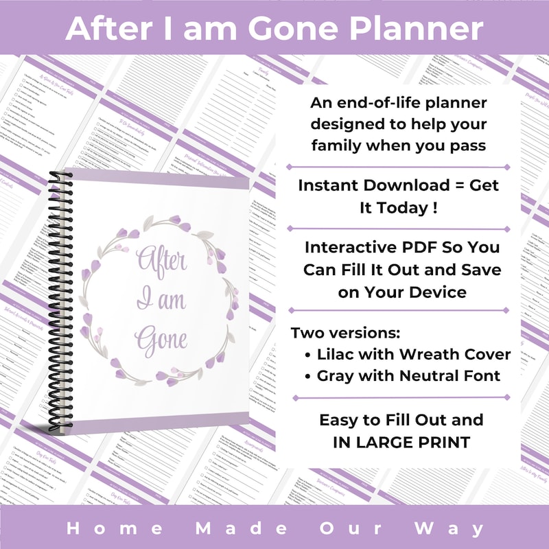 Planner When Im Gone - Etsy
