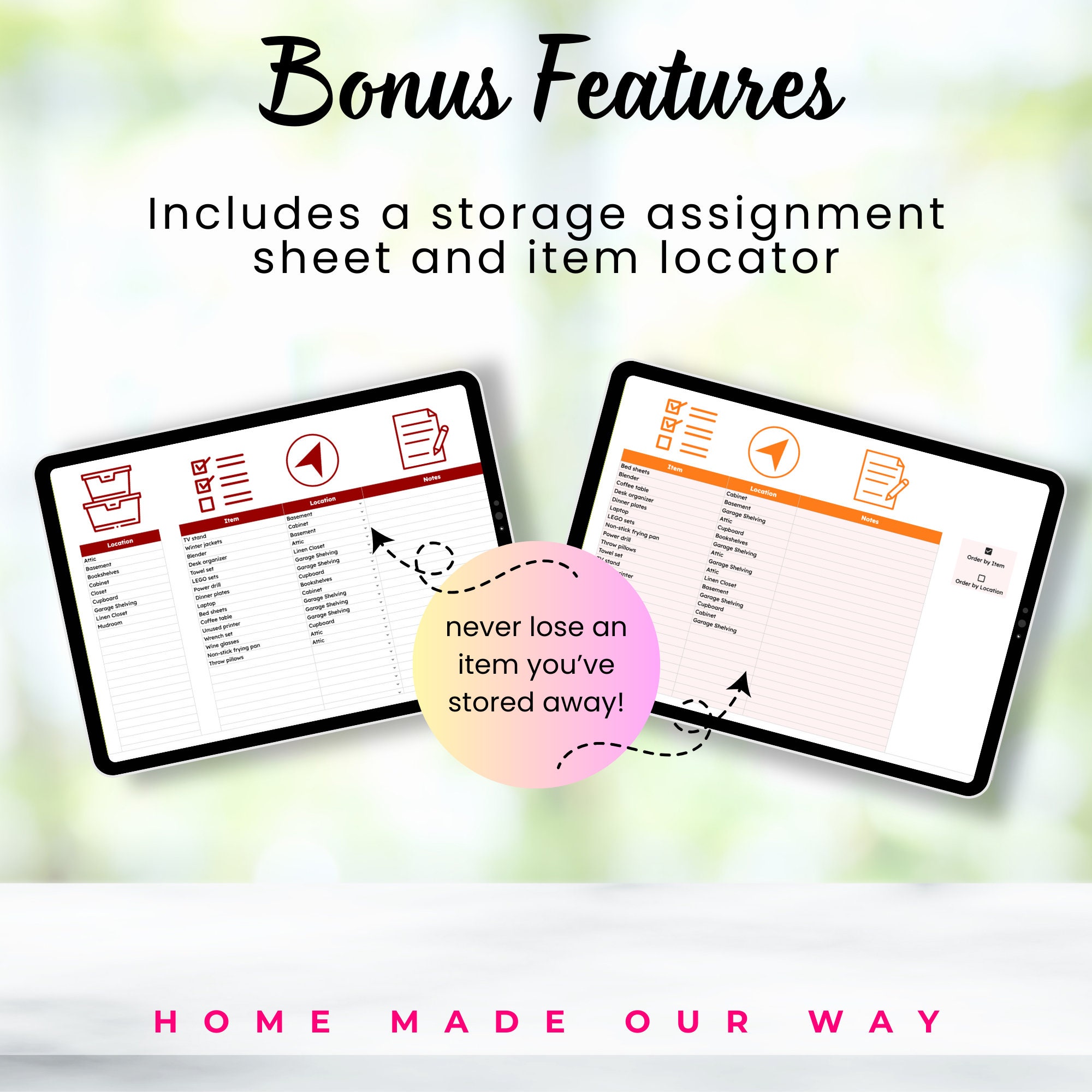 Home Decluttering Spreadsheet Organizer • Editable Google Sheets for Home Declutter Challenges ...
