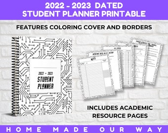Middle School Student Planner Printable - Etsy