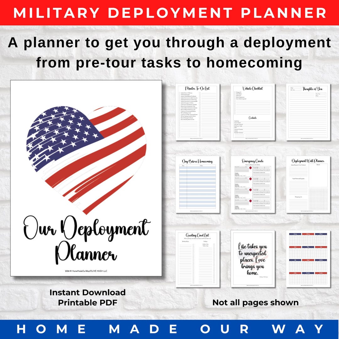Military Deployment Planner for Military Spouses and Families ...