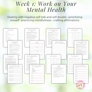 Self-care Workbook to Better Yourself Self-love Journal Mental Health ...