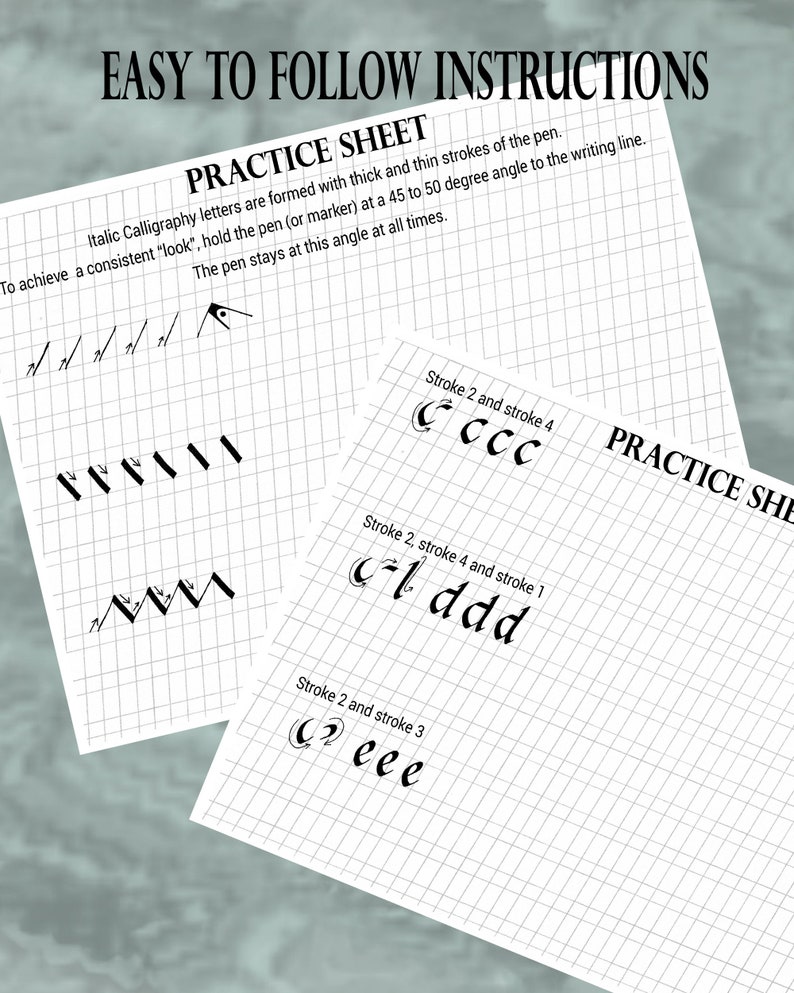 Learn Calligraphy With Just 4 Strokes of the Pen - Etsy