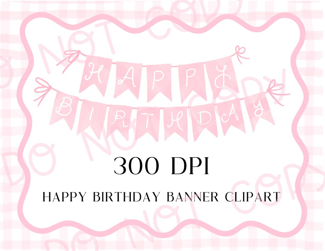 Watercolor HAPPY BIRTHDAY - PNG Clipart - Etsy