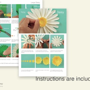 Daisy Flower Template for Cricut, Svg, Pdf, Esp, Dxf, Instructions ...