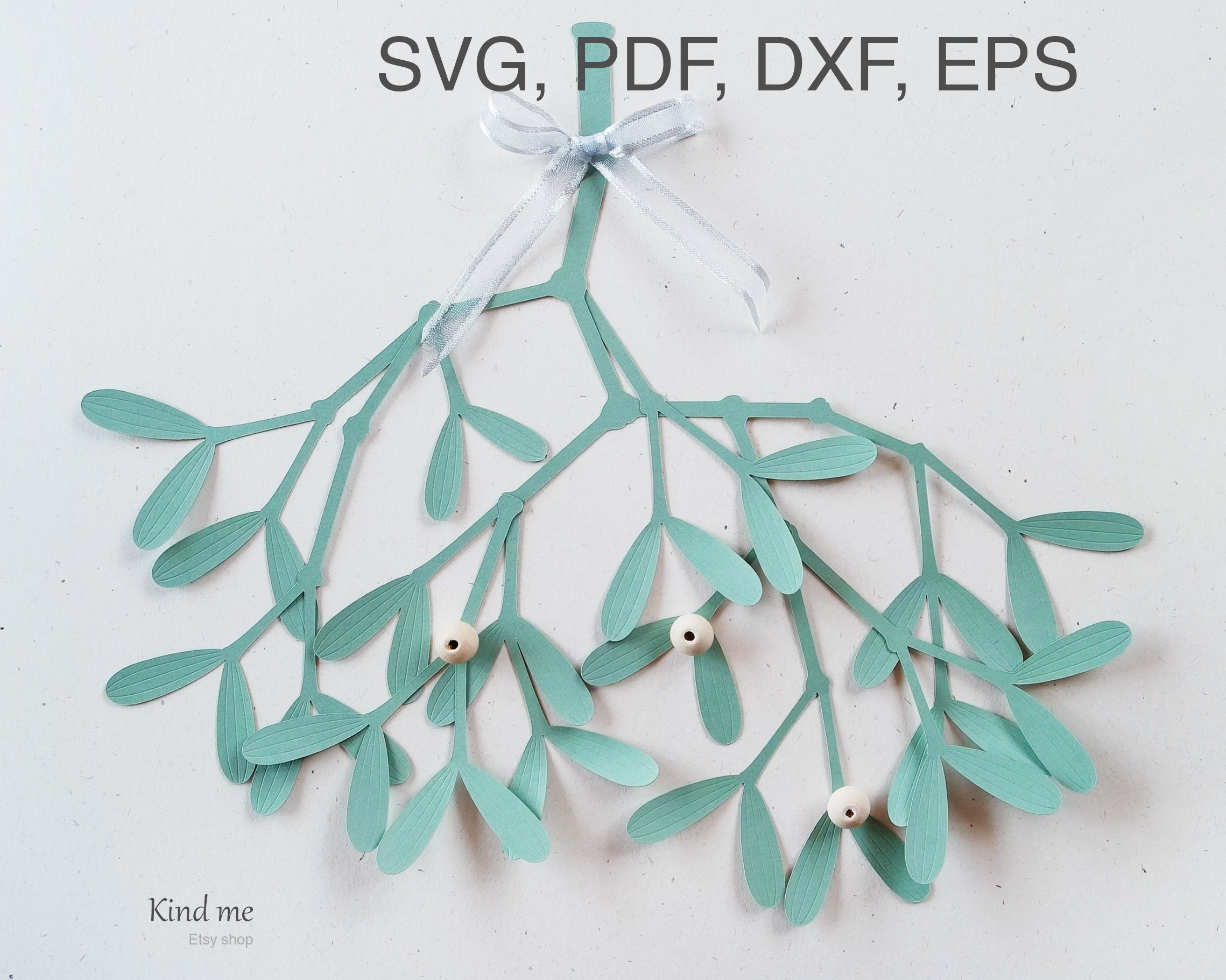 Mistletoe SVG for Digital Download to Cut on Cricut as Christmas ...
