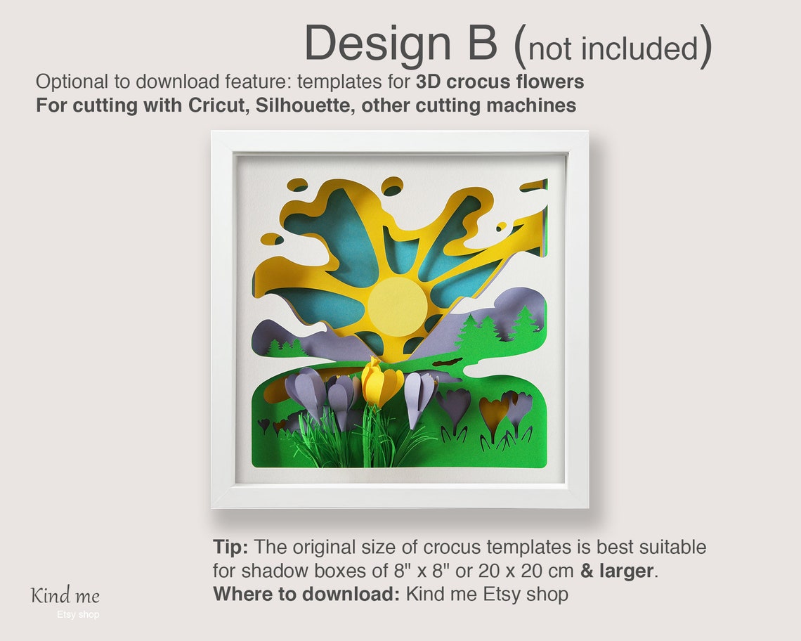 3D Paper Cut Shadow Box Templates for Cricut SVG Pdf Esp - Etsy