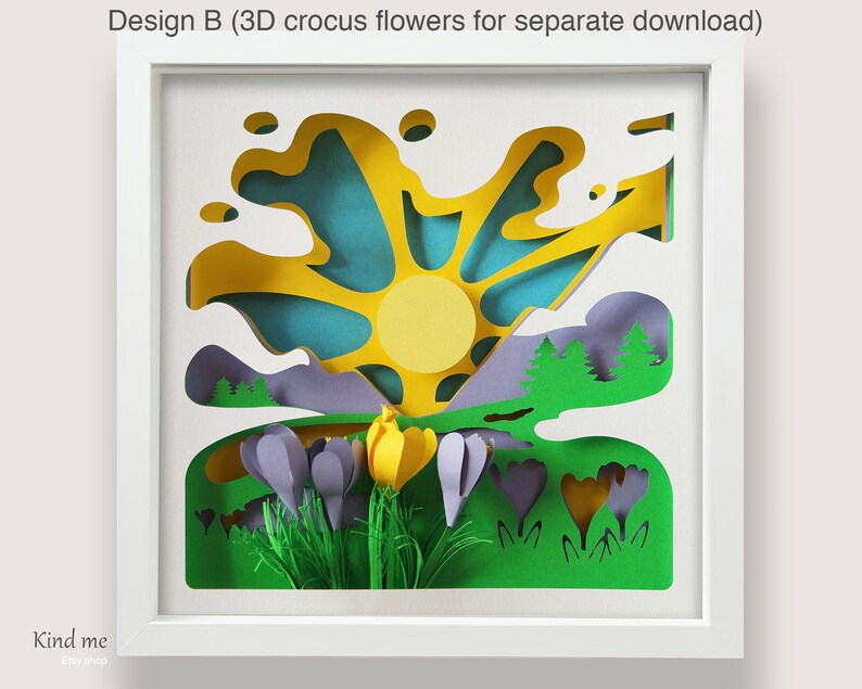 3D Paper Cut Shadow Box Templates for Cricut SVG Pdf Esp - Etsy