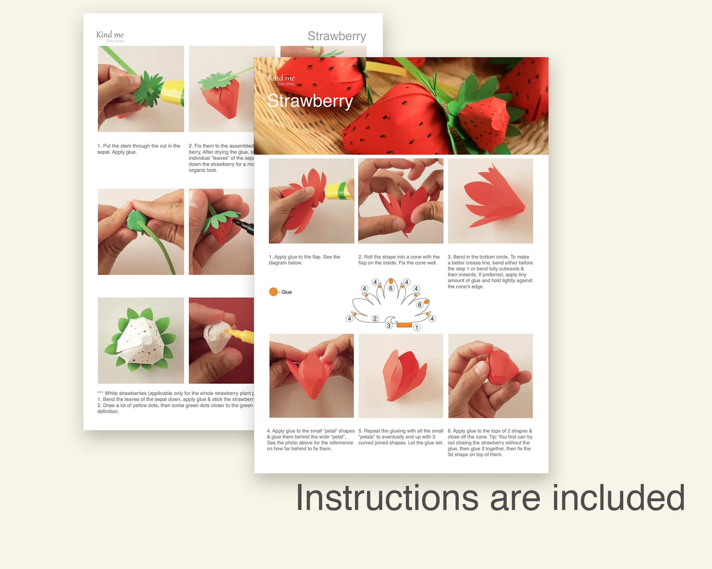 Strawberry Template for Cricut, Svg, Pdf, Esp, Dxf, Instructions ...