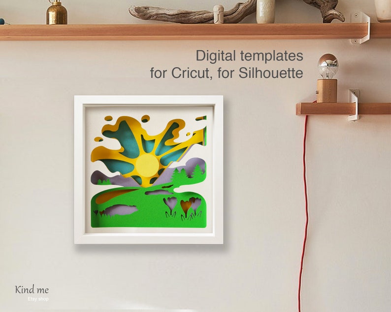 3D Paper Cut Shadow Box Templates for Cricut, SVG, Pdf, Esp, Dxf ...