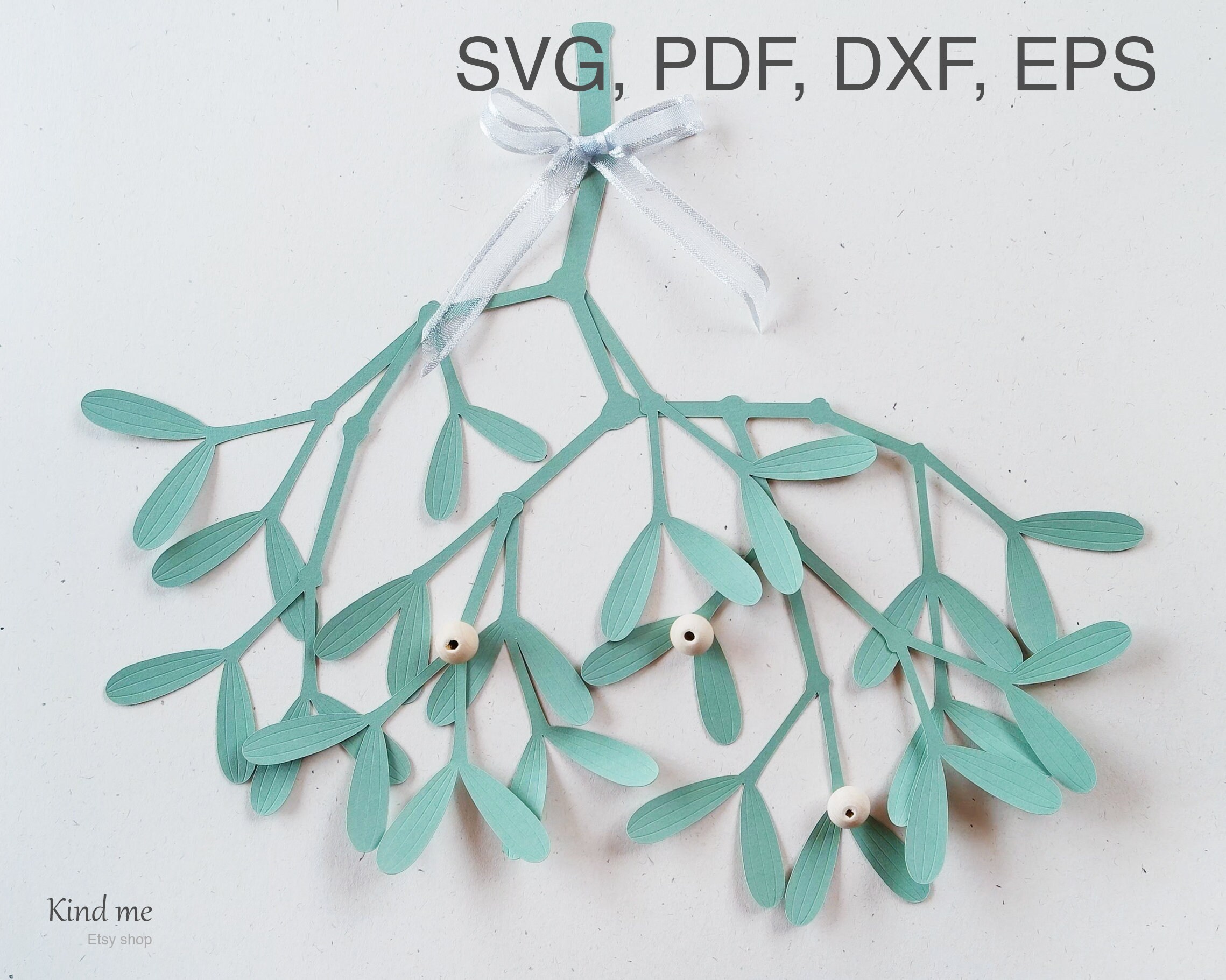 Mistletoe SVG for Digital Download to Cut on Cricut as Christmas ...