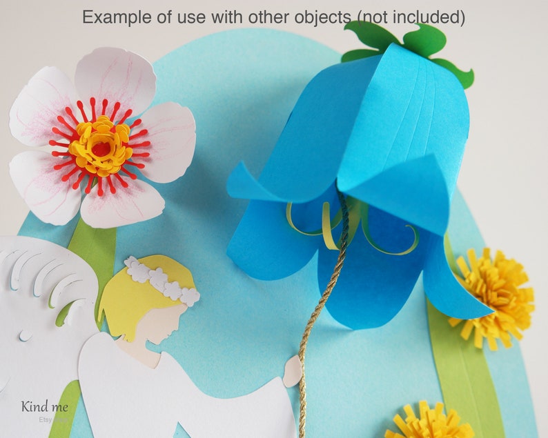 Bluebell LARGE Flower Digital Template for Cricut, Campanula, Svg, Pdf ...