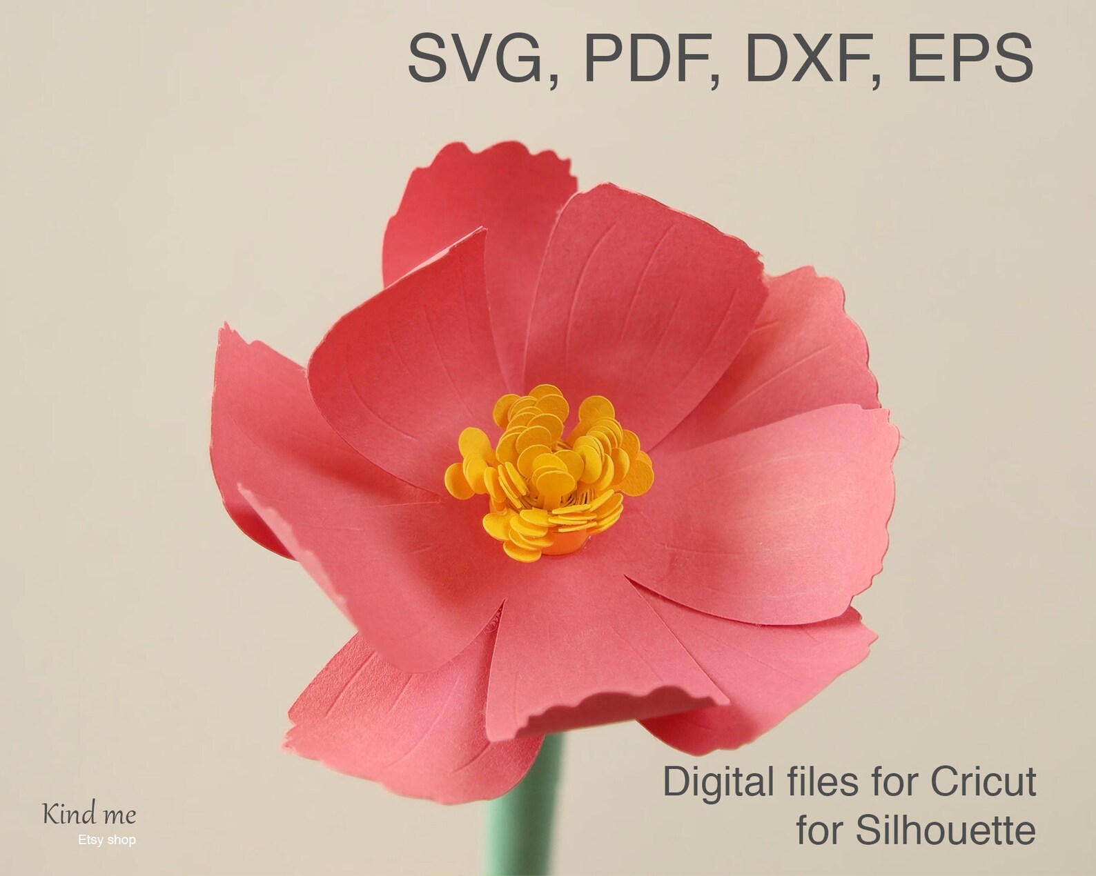 Cosmos Flower Template for Cricut, Svg, Pdf, Esp, Dxf, Instructions ...