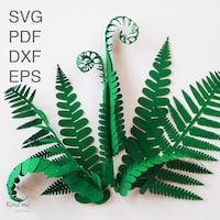 Stylized Fern Frond Svg Png: Cut Ready Digital Design for Cricut ...
