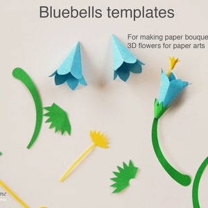Bluebell Flower Digital Template for Cricut, Svg, Pdf, Esp, Dxf ...
