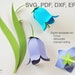 Bluebell LARGE Flower Digital Template for Cricut, Campanula, Svg, Pdf ...