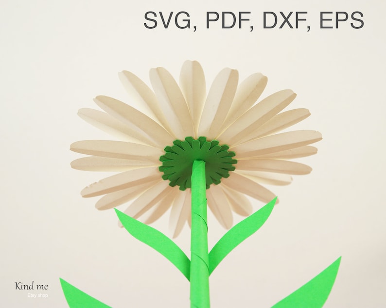 Daisy Flower Template for Cricut, Svg, Pdf, Esp, Dxf, Instructions ...