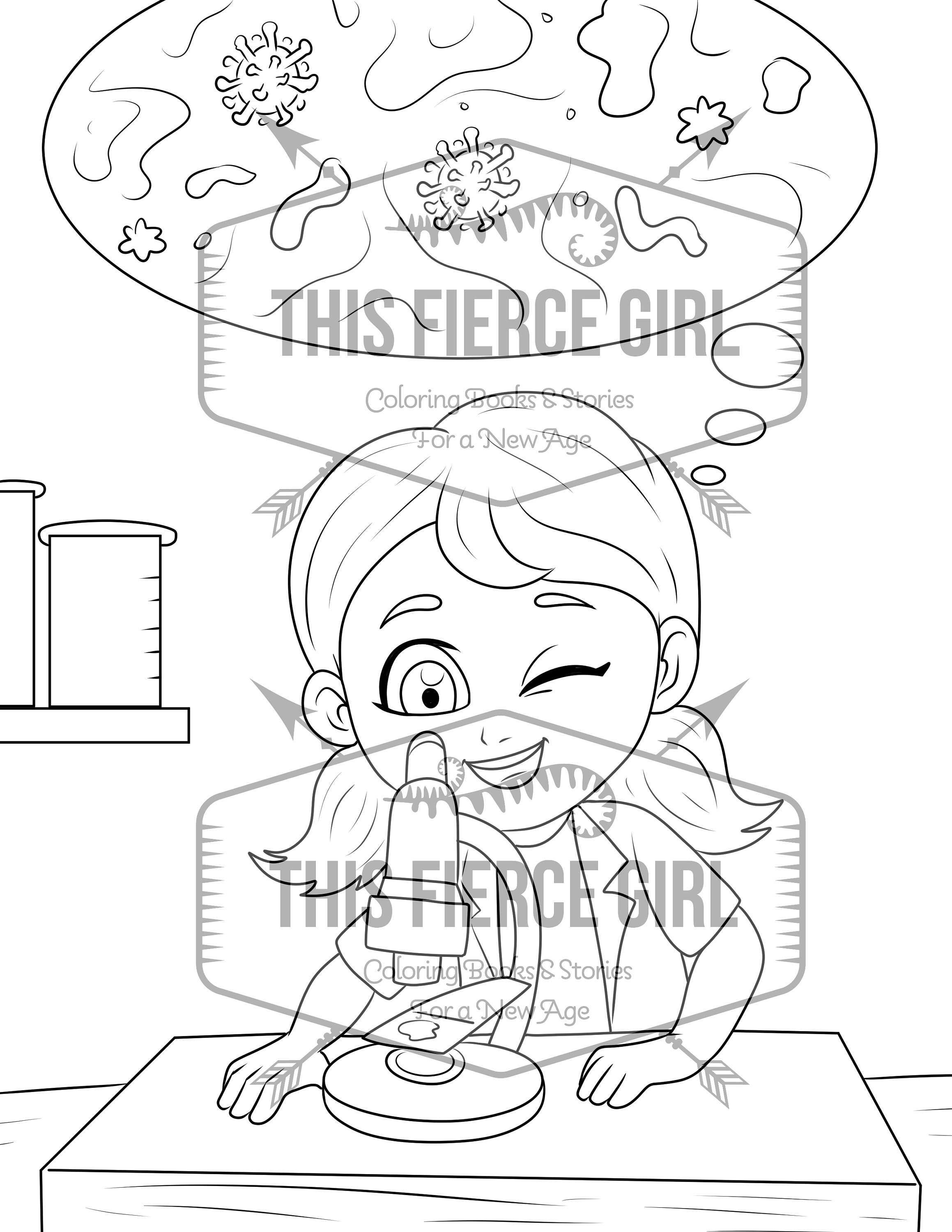 Microscope Coloring Page