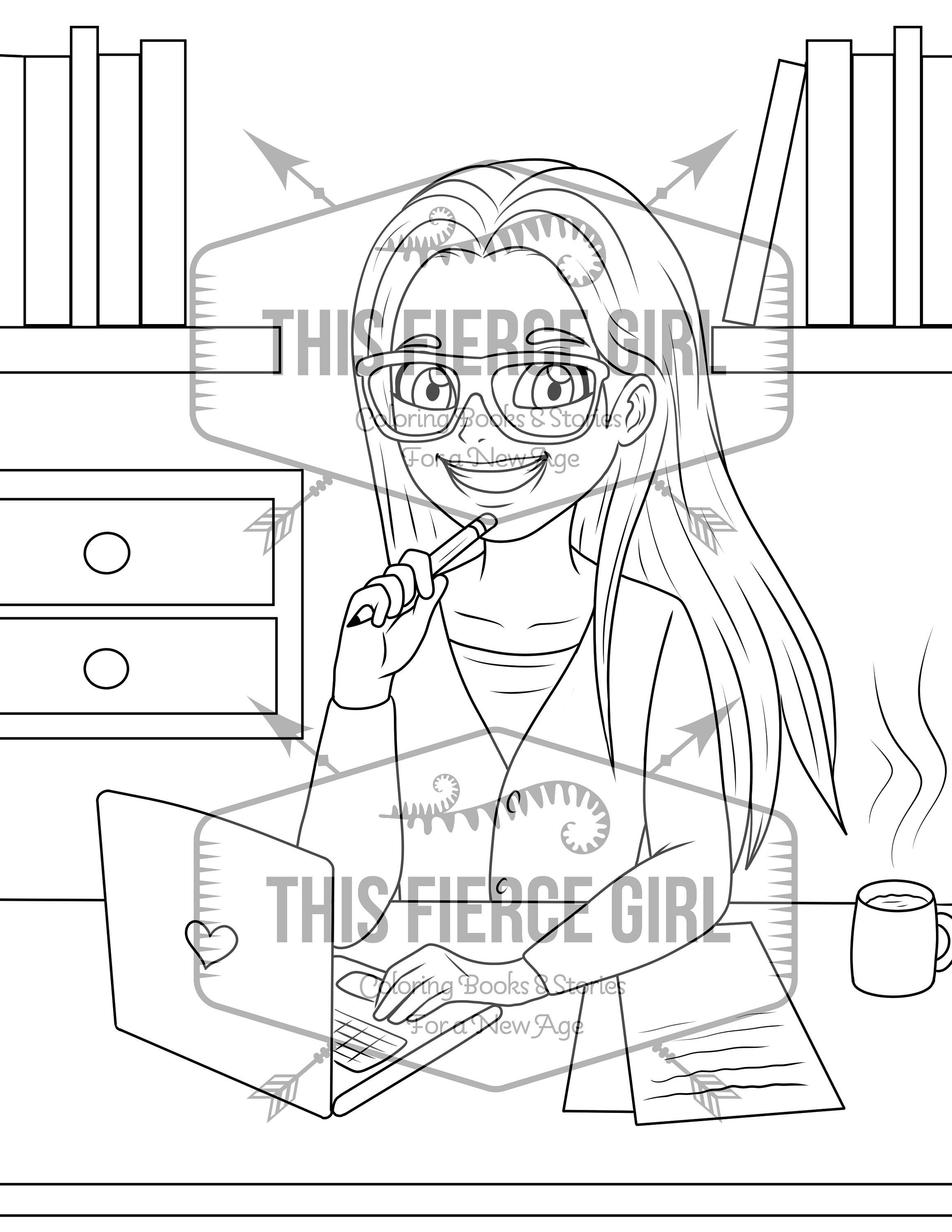 Girl Scientist Coloring Pages