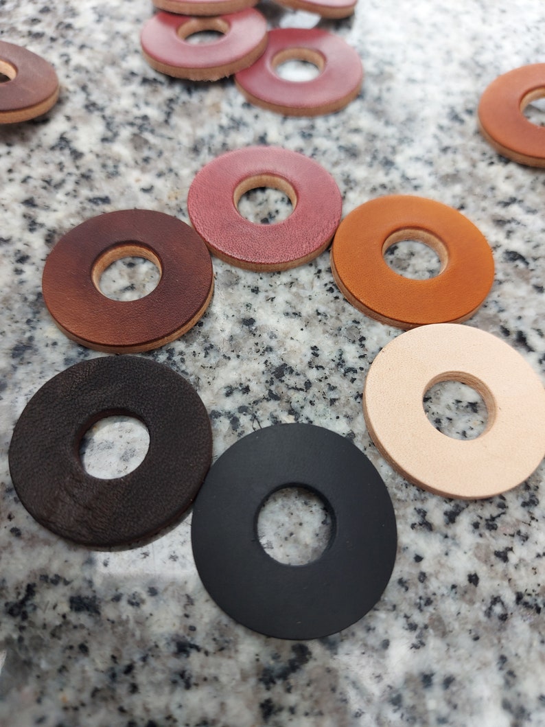 Durable Handmade Leather Washers - Ideal for Crafting - Etsy