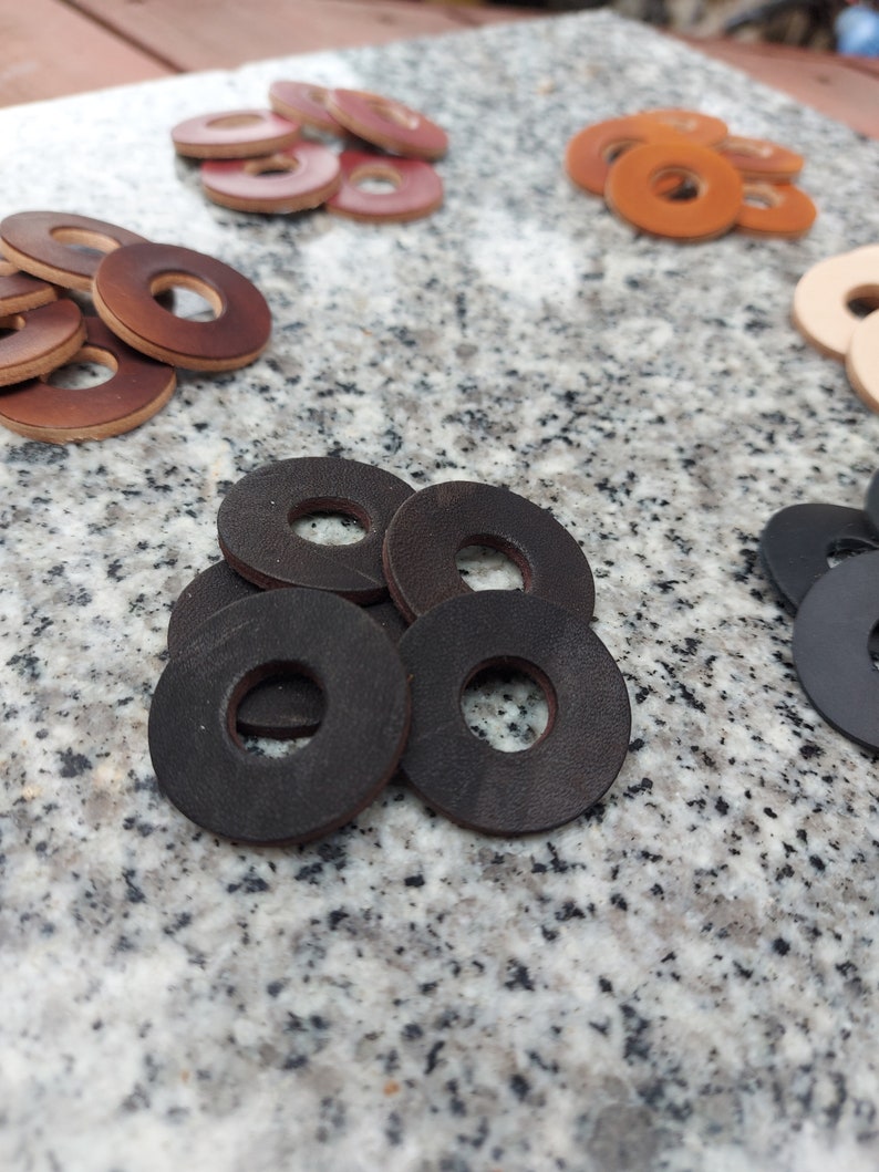 Durable Handmade Leather Washers - Ideal for Crafting - Etsy