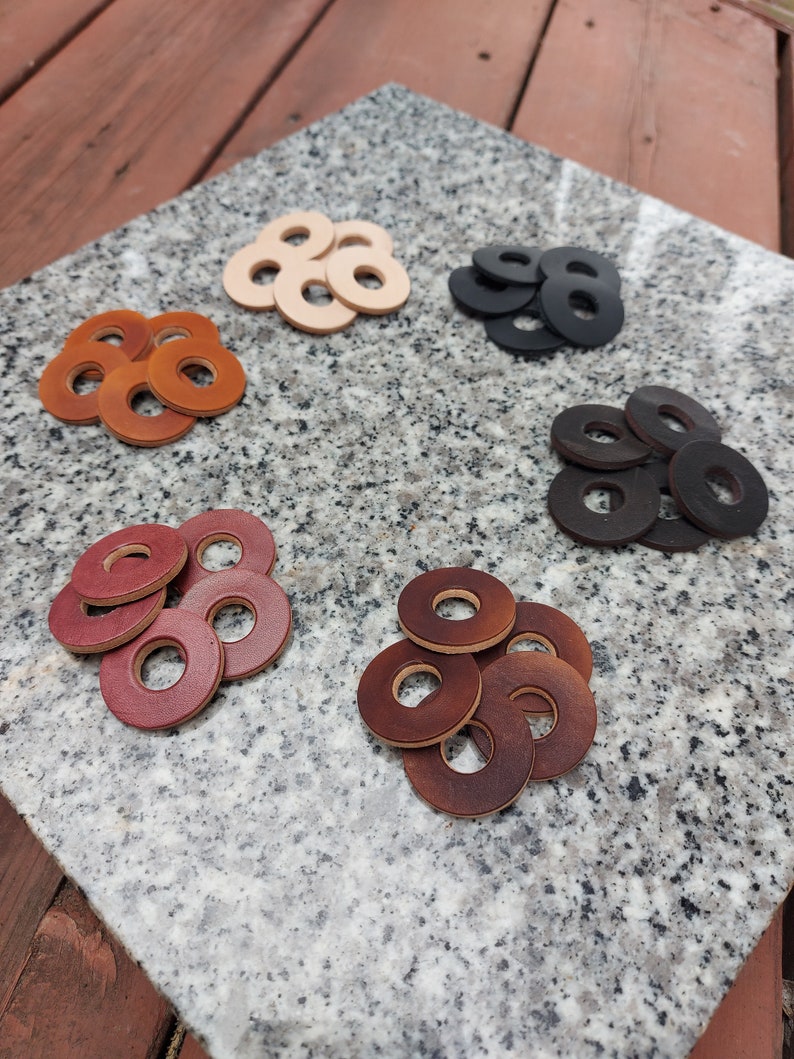 Durable Handmade Leather Washers - Ideal for Crafting - Etsy