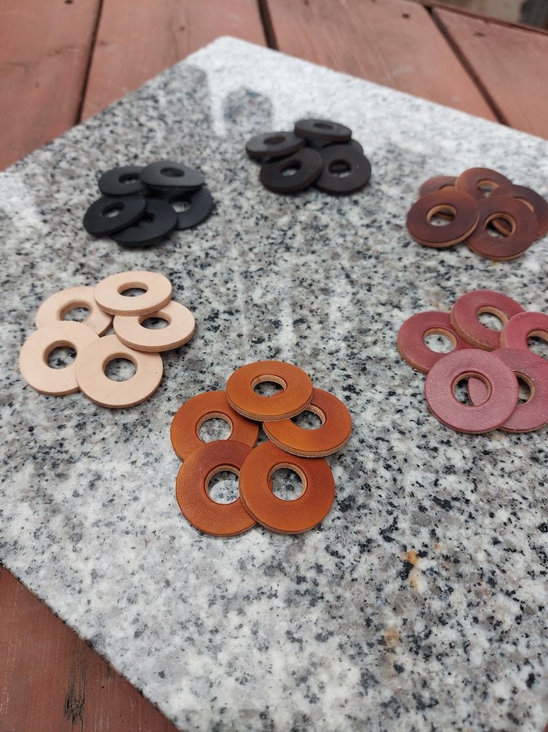 Durable Handmade Leather Washers - Ideal for Crafting - Etsy