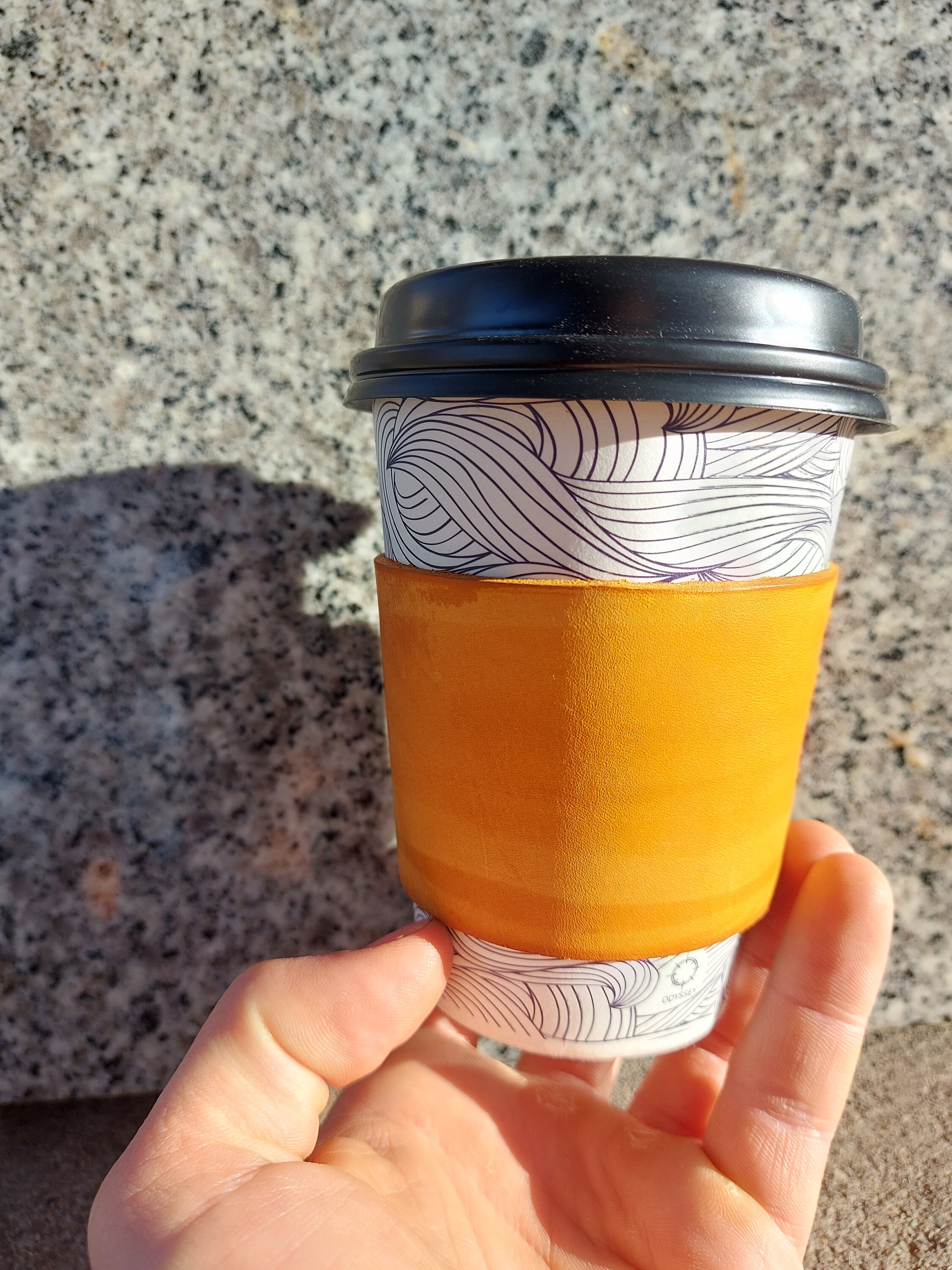 Custom Leather Coffee Cup Wrap - Etsy