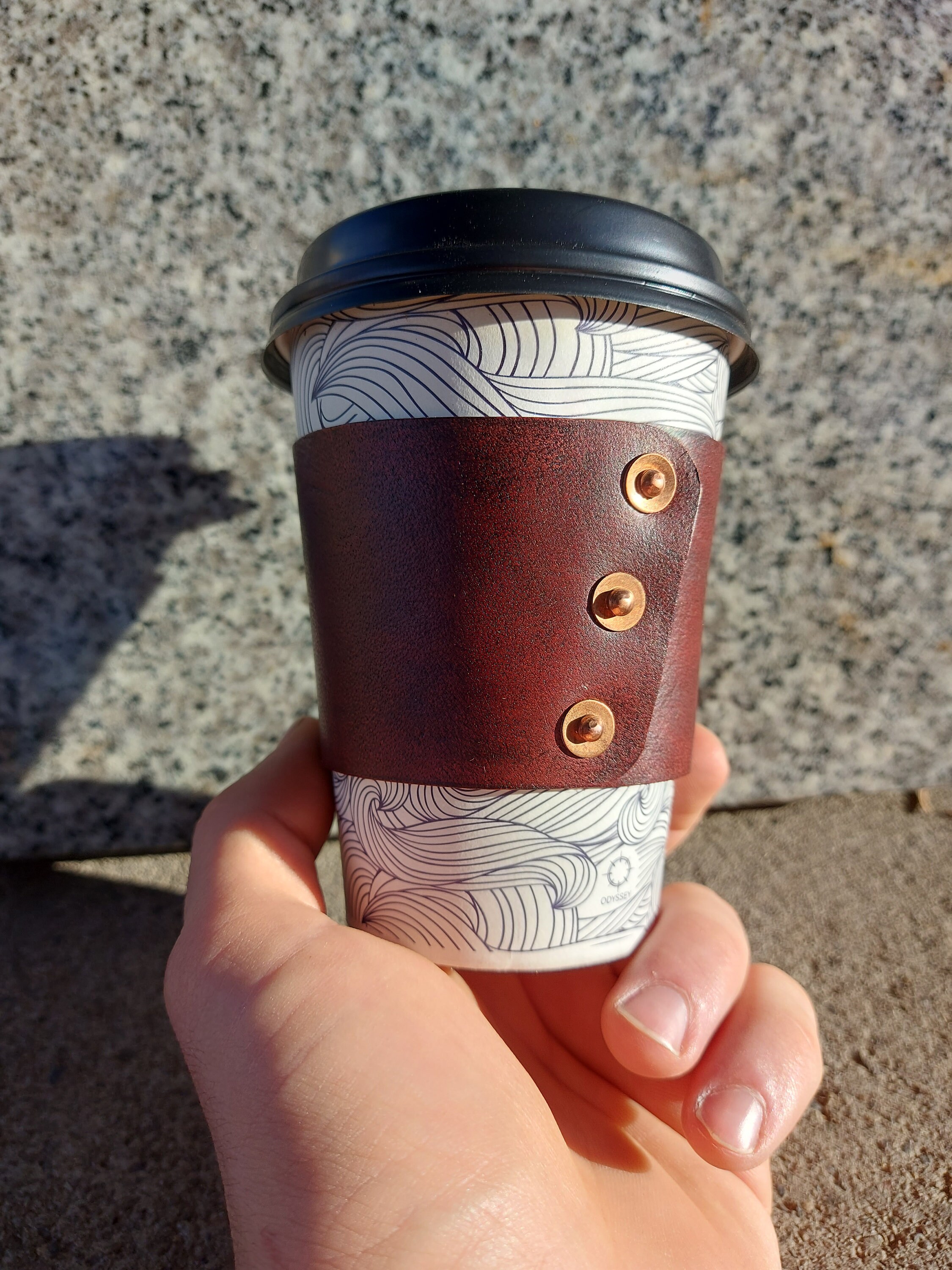 Custom Leather Coffee Cup Wrap - Etsy