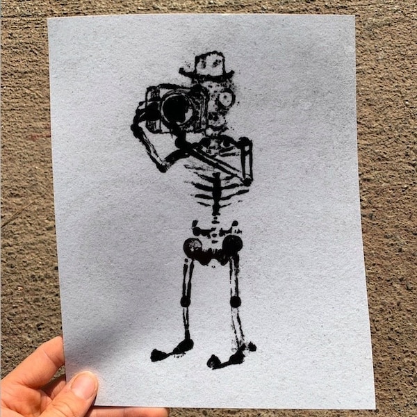 Skeleton With Camera - Etsy