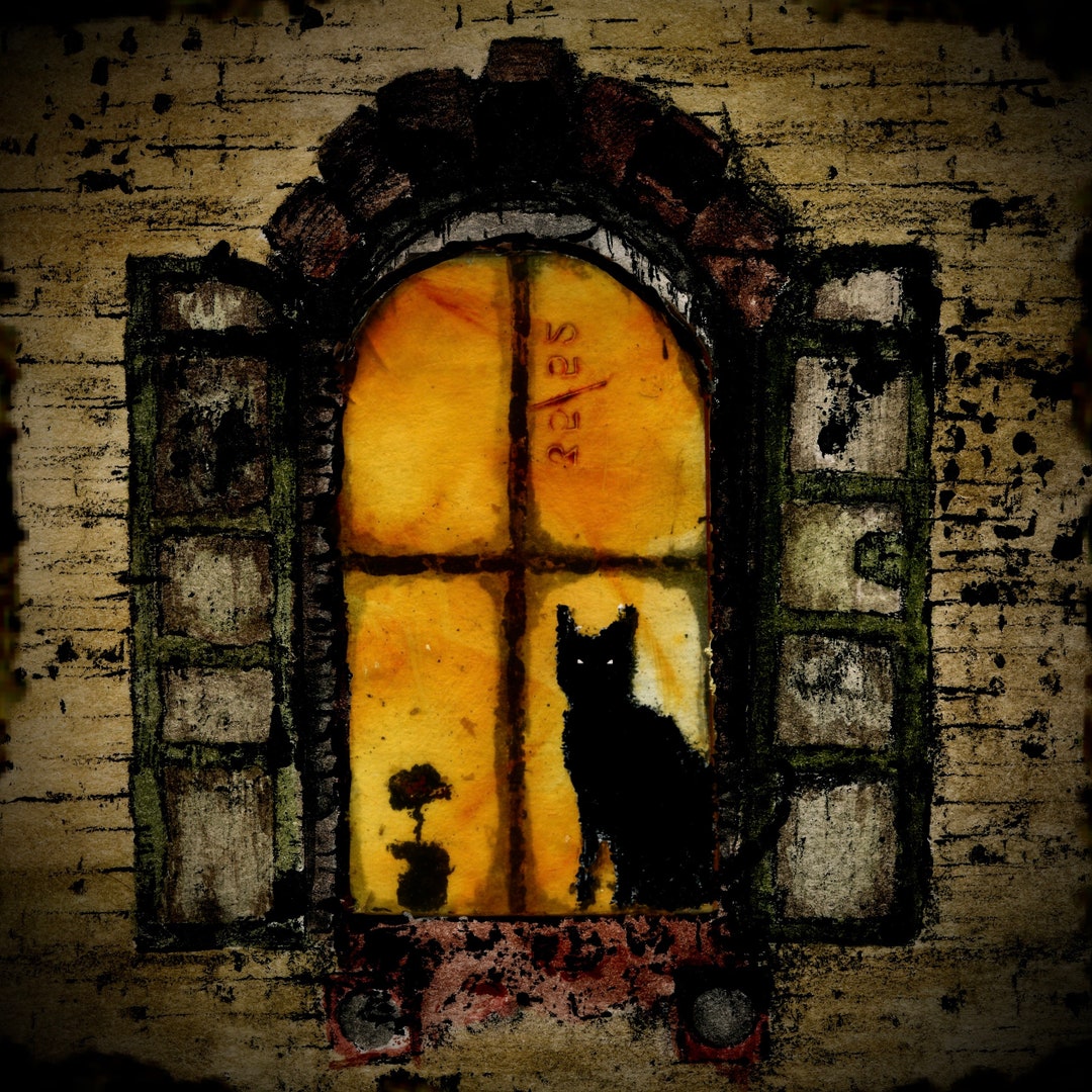 Printable - 'window Cat #2' Downloadable Art Piece, Digital Download ...
