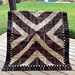 Rustic Log Cabin Quilt With Piano Key Border - Lap Throw Size - 56" X ...