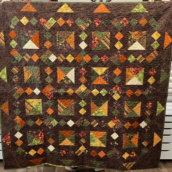 Brown Quilt - Etsy
