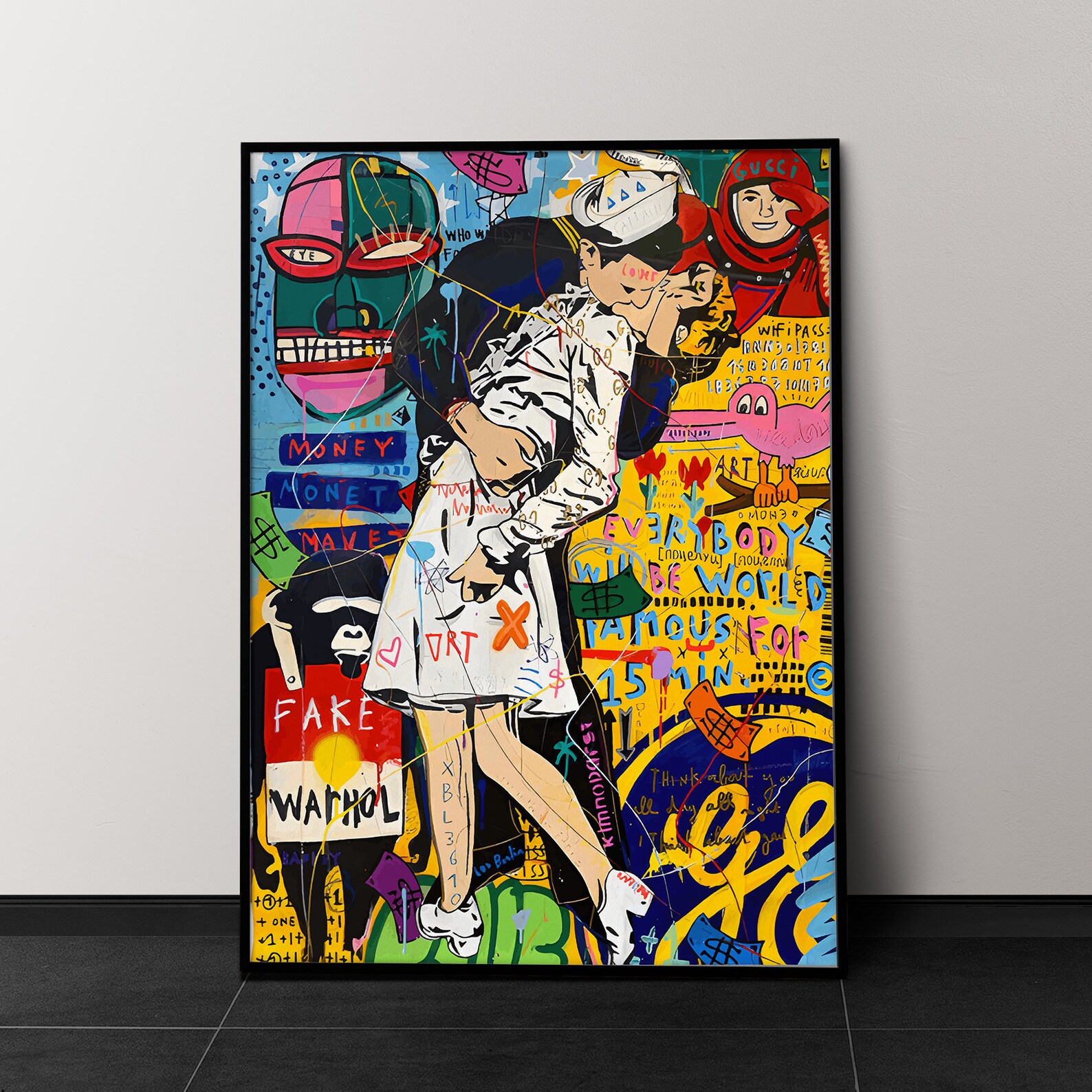 Graffiti Kissing Wall Art Digital Download Print Wall Decor - Etsy