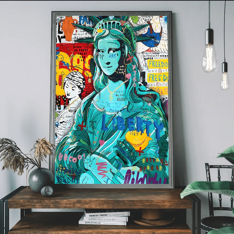 Graffiti Statue of Liberty Wall Art, Digital Download Print, Wall Decor ...