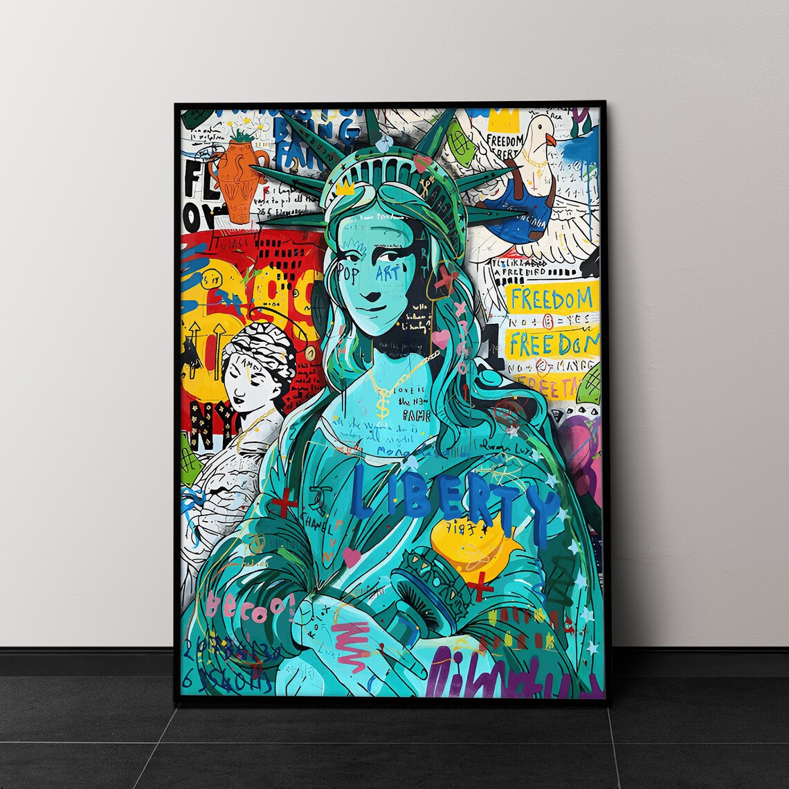 Graffiti Statue of Liberty Wall Art, Digital Download Print, Wall Decor ...